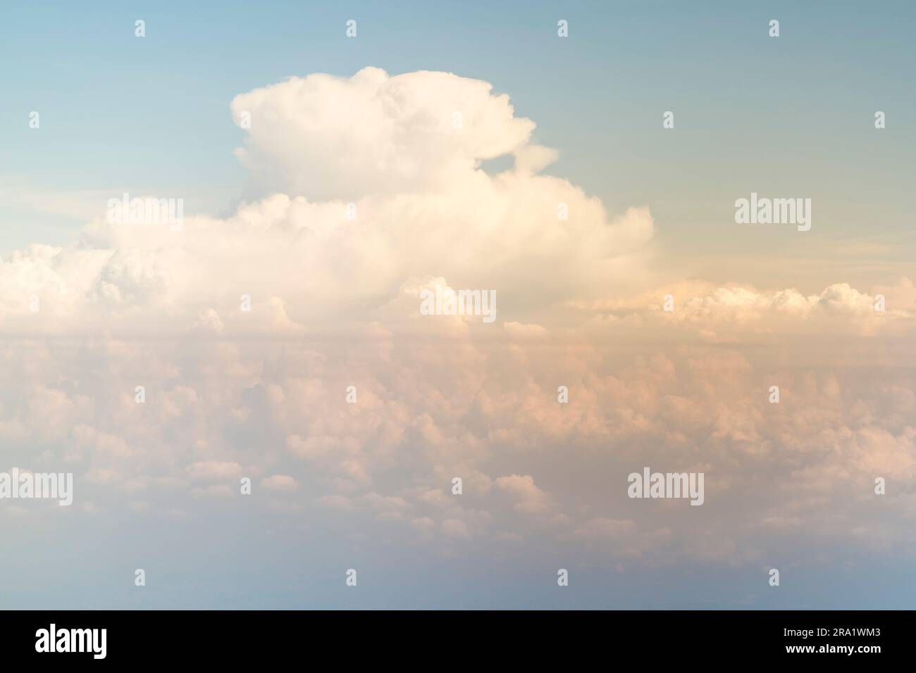 Serene aerial view fluffy clouds hi-res stock photography and images ...