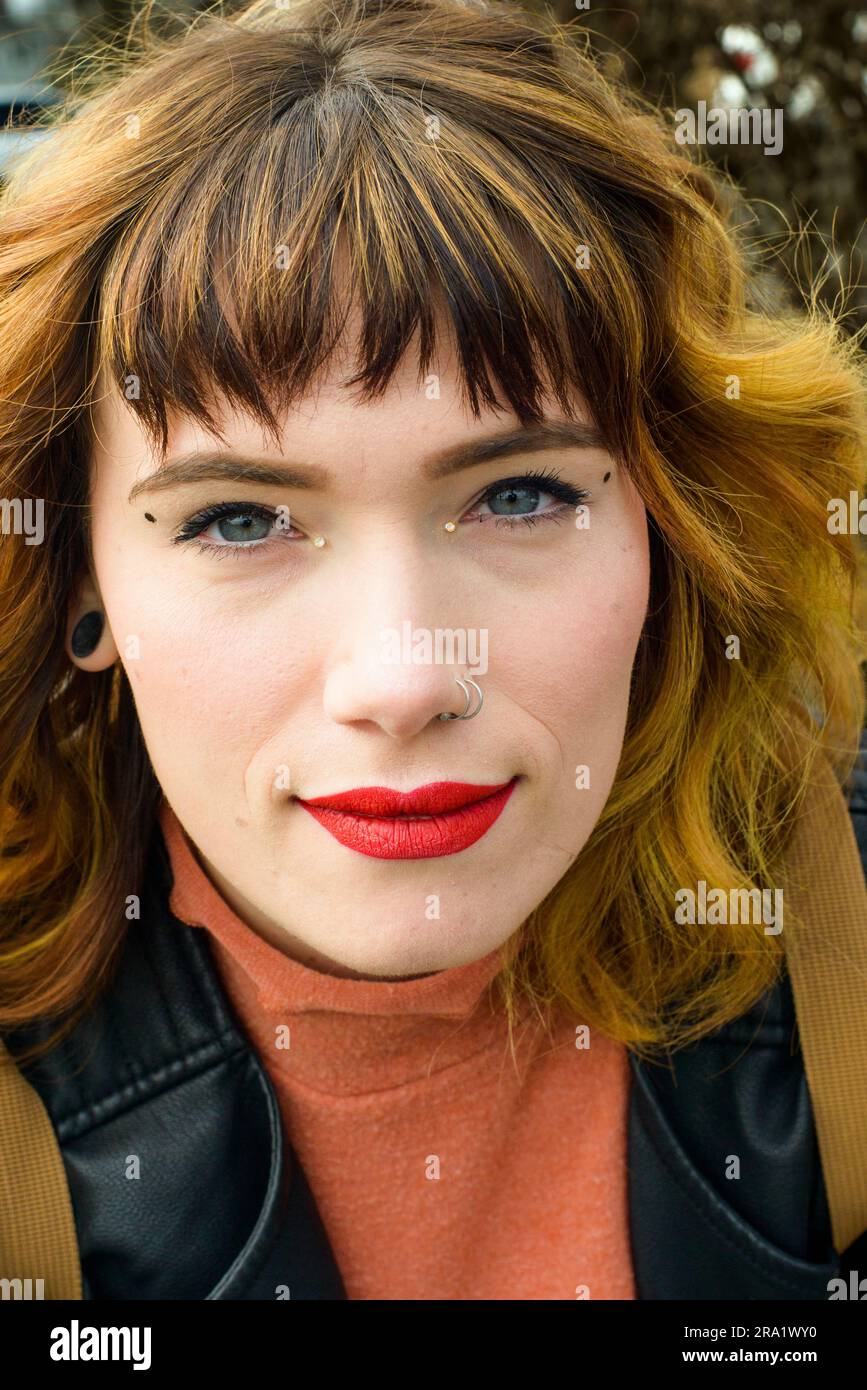 Girl smiles to camera hi-res stock photography and images - Alamy