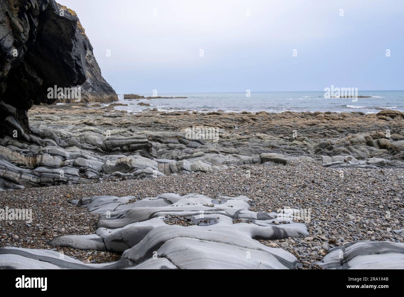 Ballota beach also known as Rio Cabo beach in Cudillero, Asturias ...