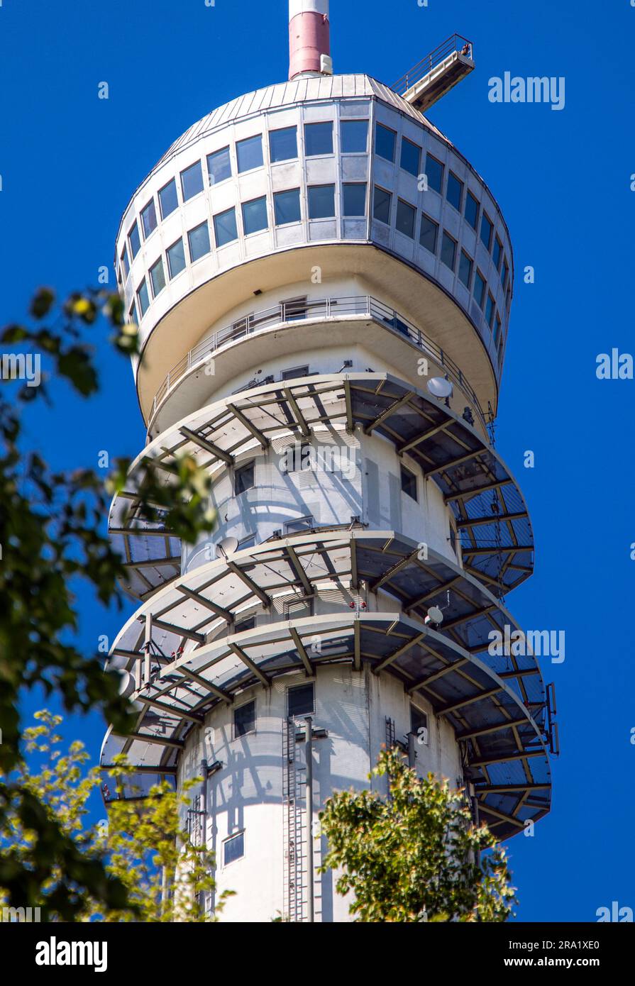 Schwerin, Germany. 30th May, 2023. The TV tower in the Neu Zippendorf ...