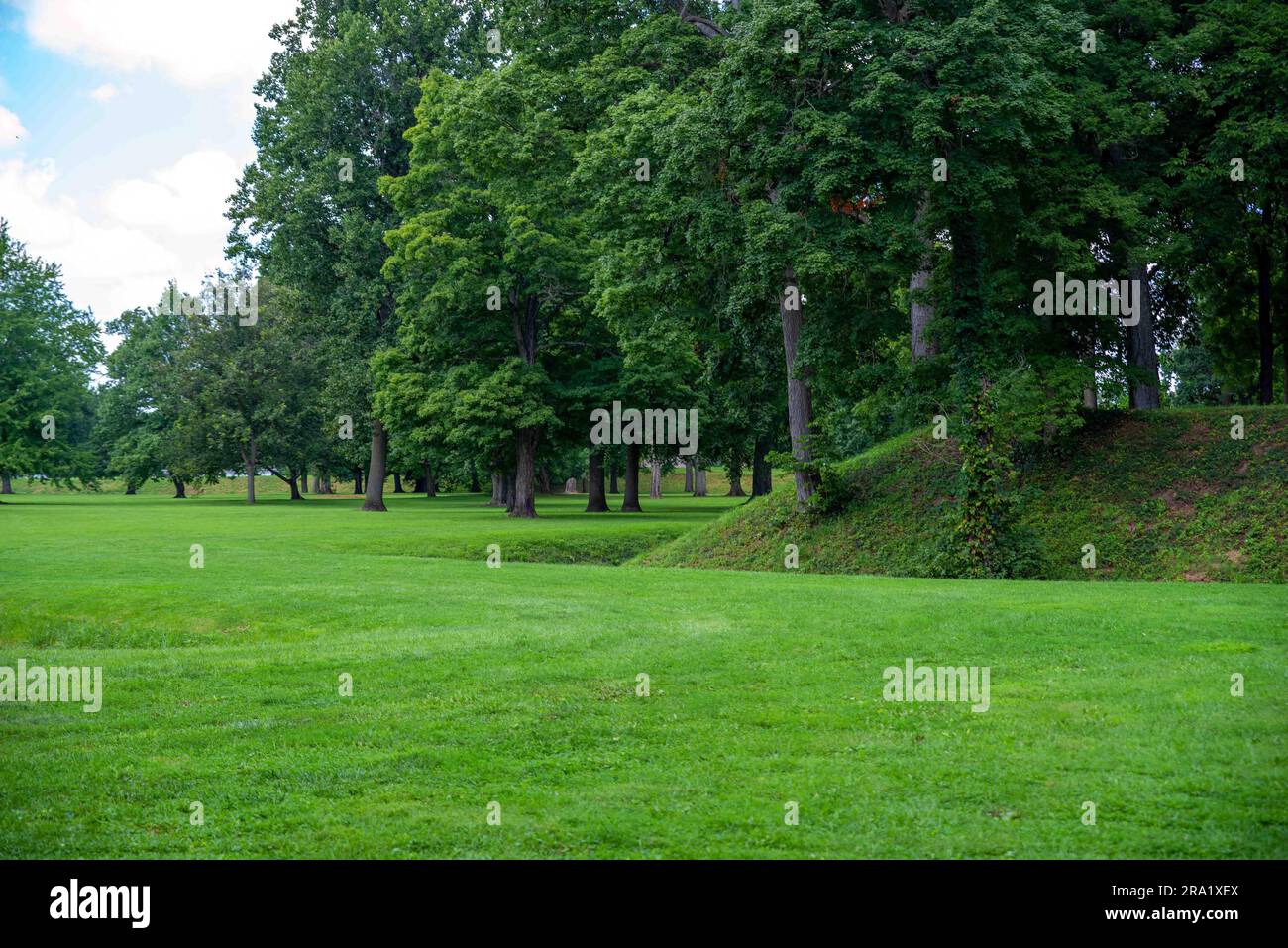 The exterior of the Great Circle at the Newark Earthworks built by ...