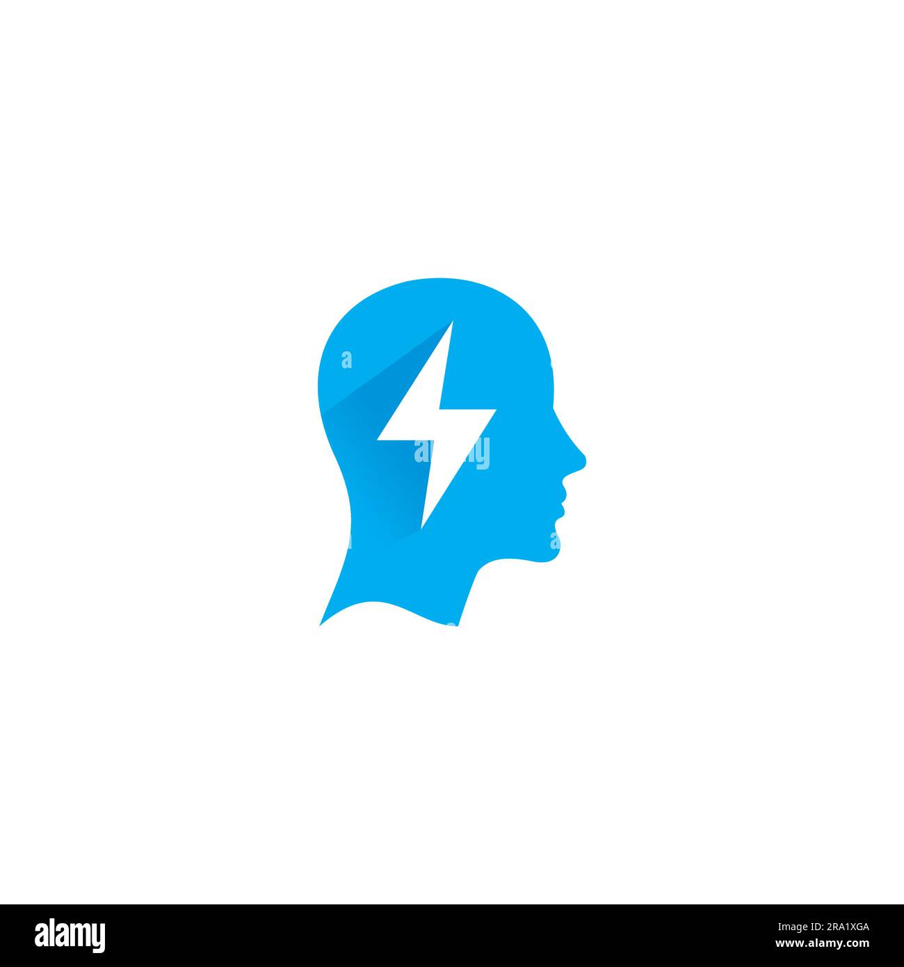 smart people logo concept head and electric symbol Stock Vector Image ...