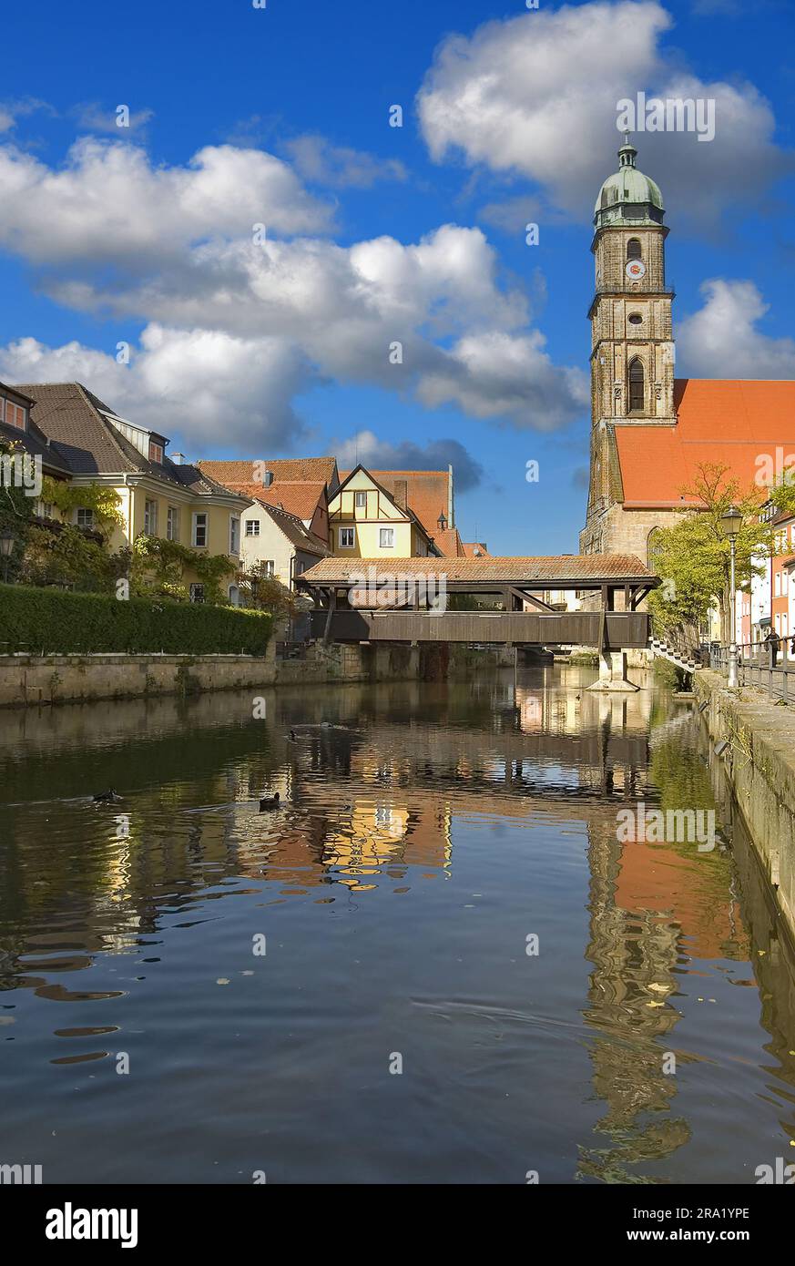 old town of Amberg with Basilica St Martin, Germany, Bavaria, Amberg ...