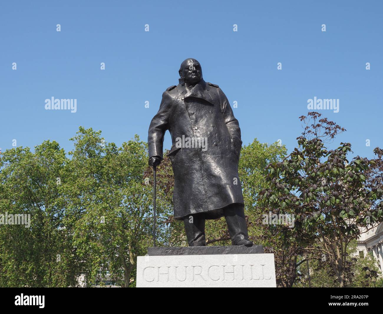 LONDON, UK - JUNE 06, 2023: Statue of Winston Churchill in Parliament ...