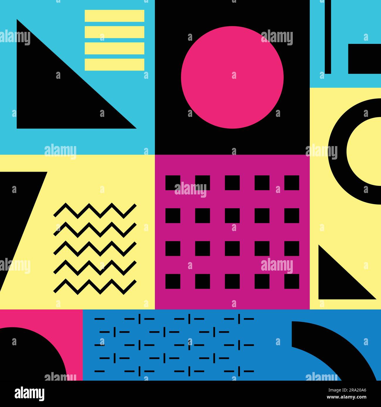 Memphis art style colorful abstract vector illustration Stock Vector ...