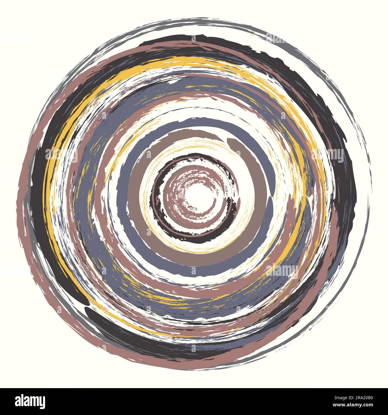 Abstract painted circle pattern with brush strokes Stock Vector Image & Art - Alamy