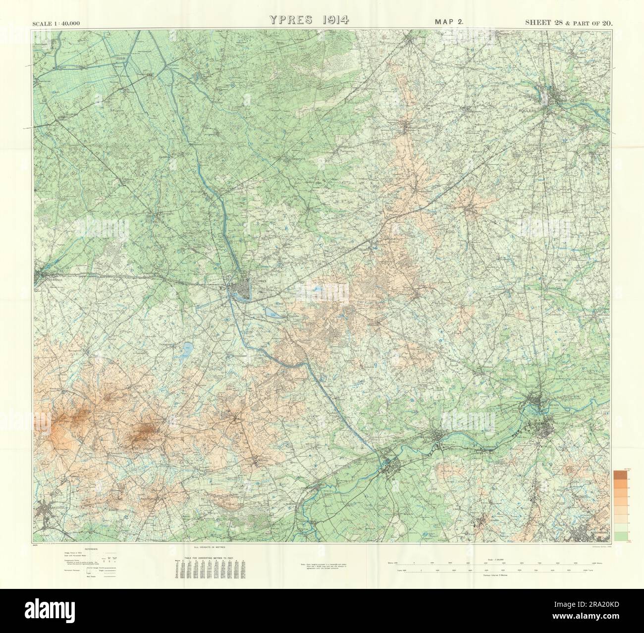 Western front map ypres hi-res stock photography and images - Alamy