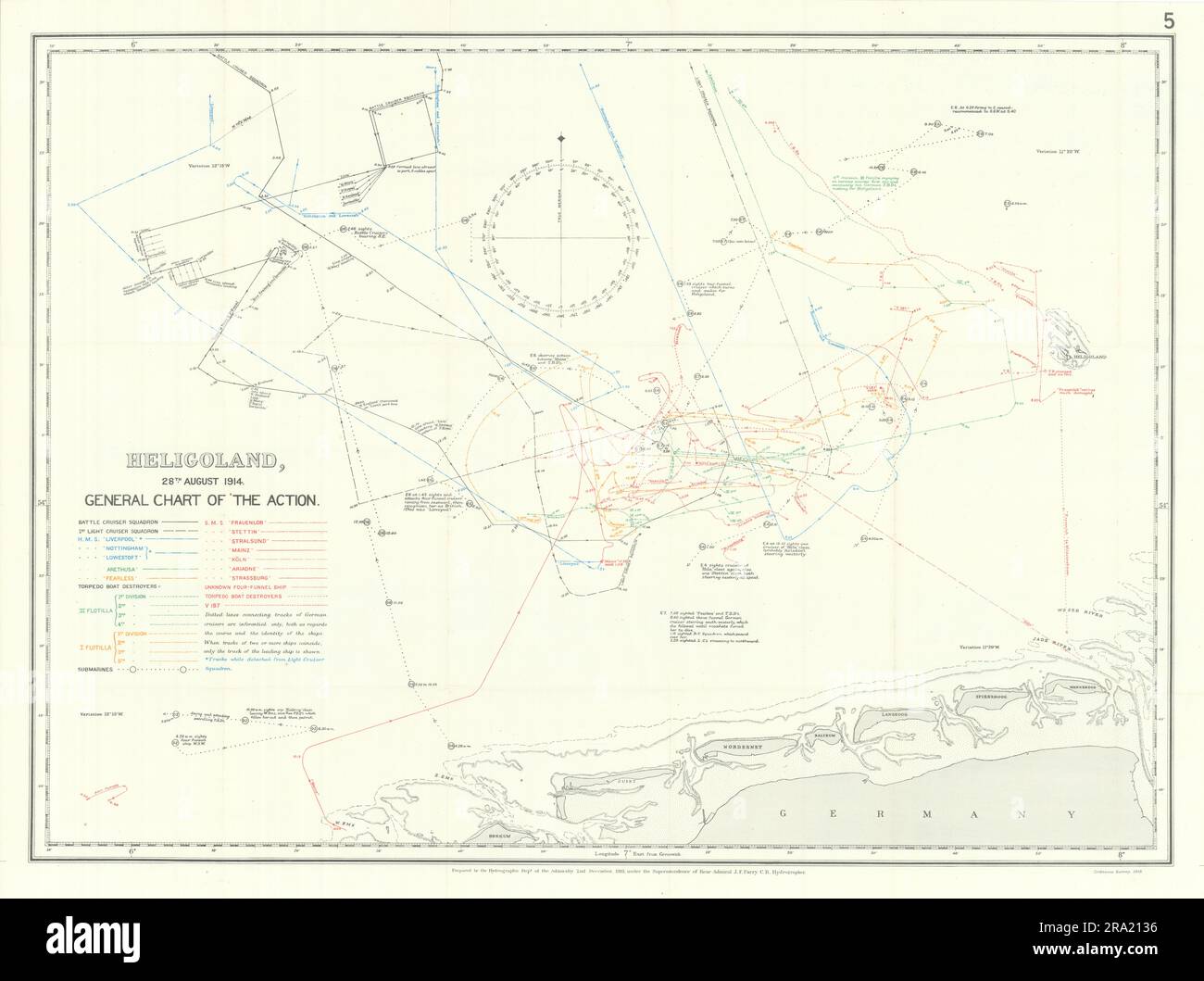 Map Of The Battle Of Heligoland Bight