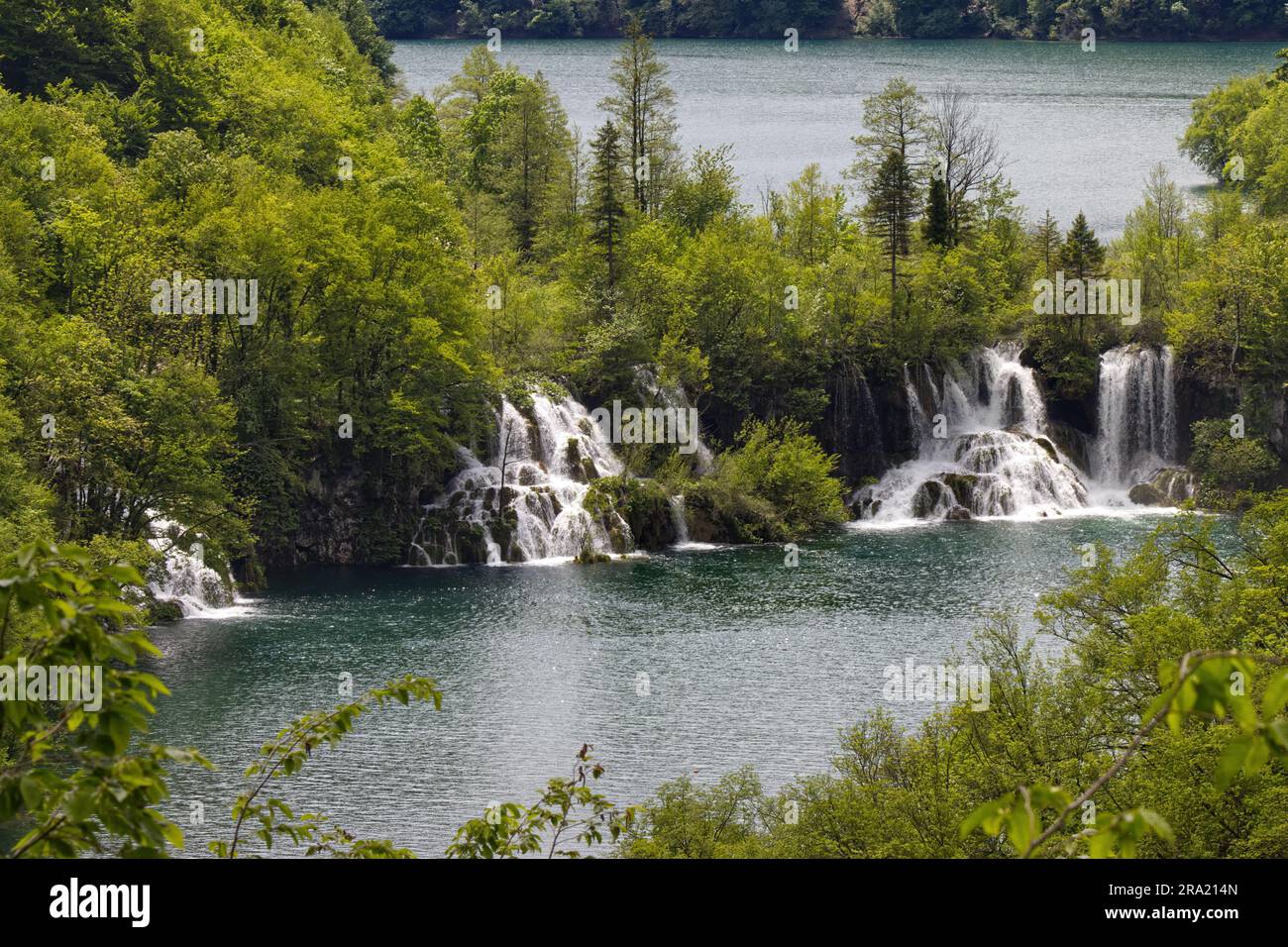 Milka Trnina Slapovi, waterfalls on the Korana River, Plitvice Lakes ...