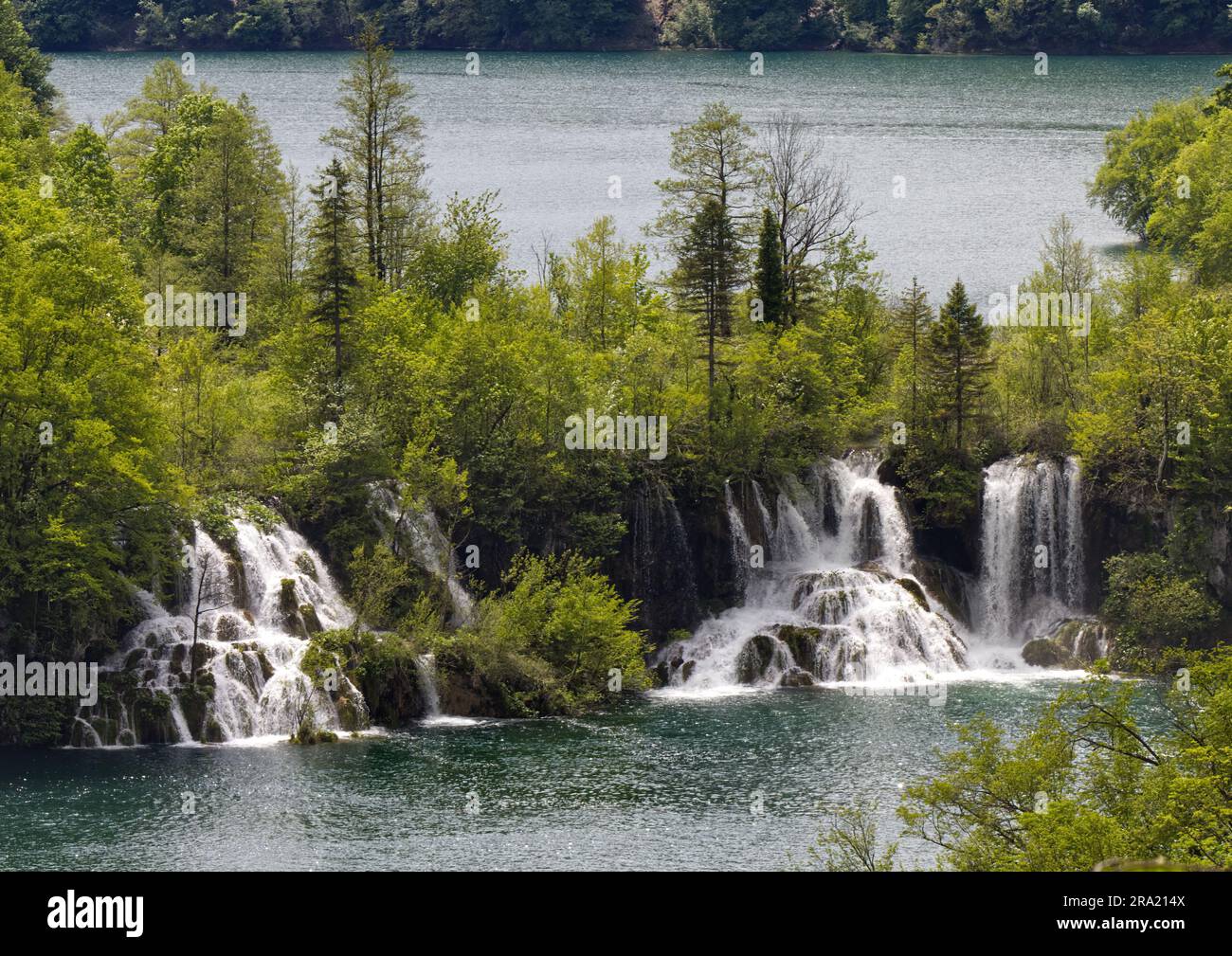 Milka Trnina Slapovi, waterfalls on the Korana River, Plitvice Lakes ...