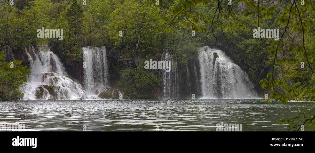 Milanovac and Milka Trnina Slapovi waterfalls, Plitvice Lakes National ...
