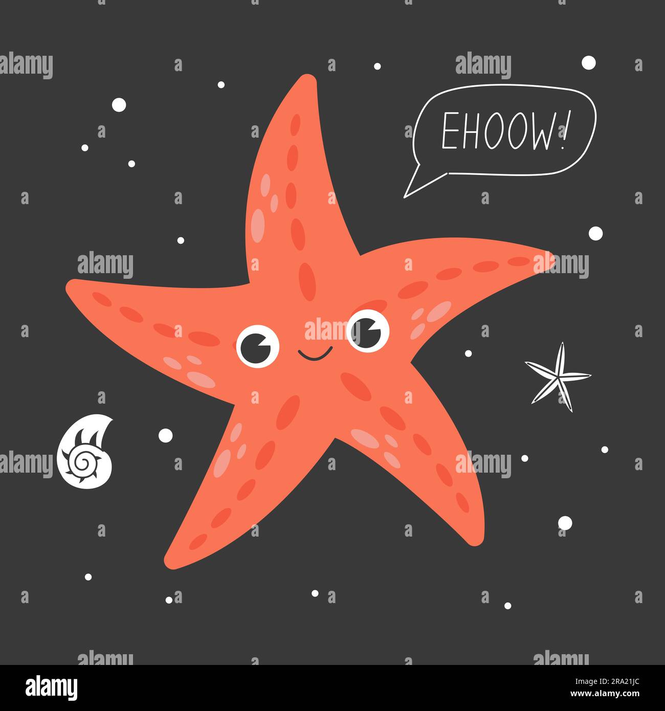 Cute smiling red starfish Stock Vector Image & Art - Alamy