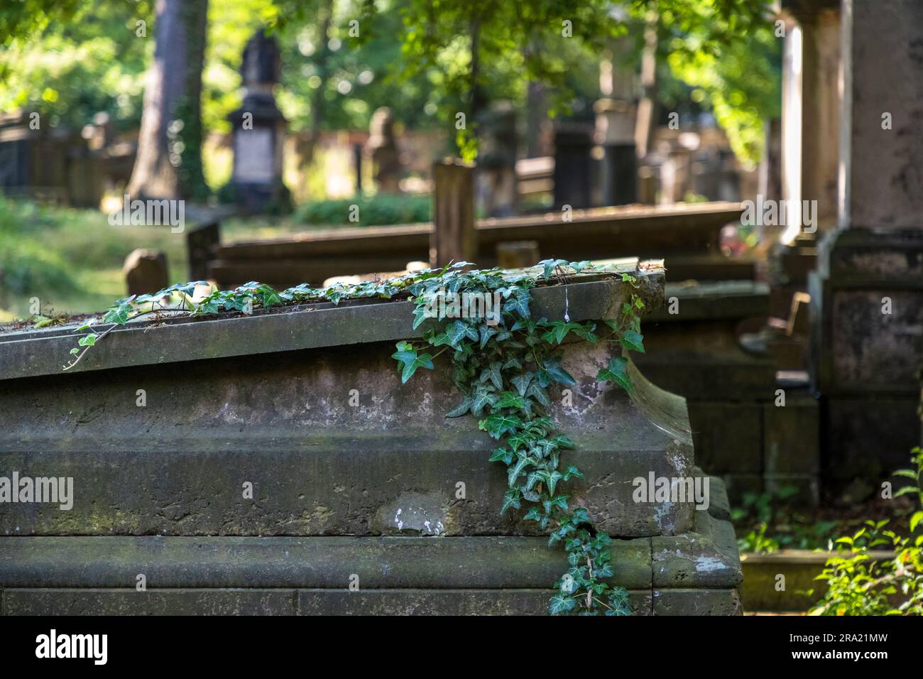 The Elias Cemetery in Dresden, Germany. Historical cemetery. Baroque ...