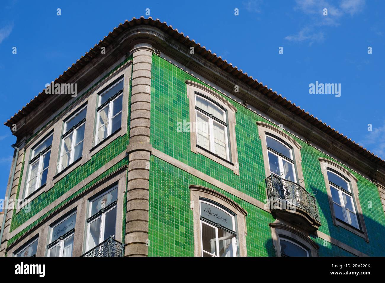 The traditional colourful tiled building in Porto, Portugal, 2023 Stock ...