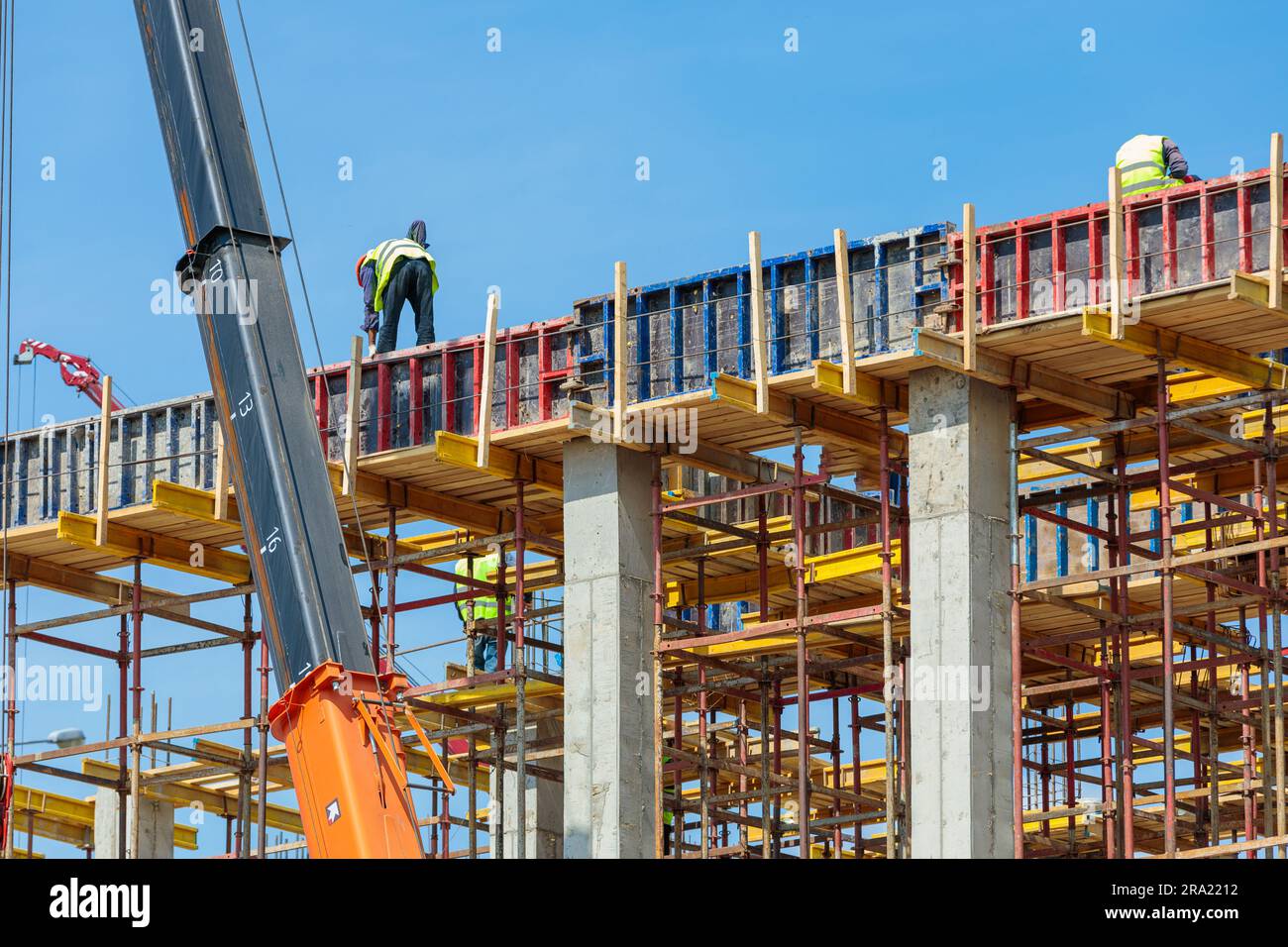 Construction of a transport center, a railway station Stock Photo - Alamy
