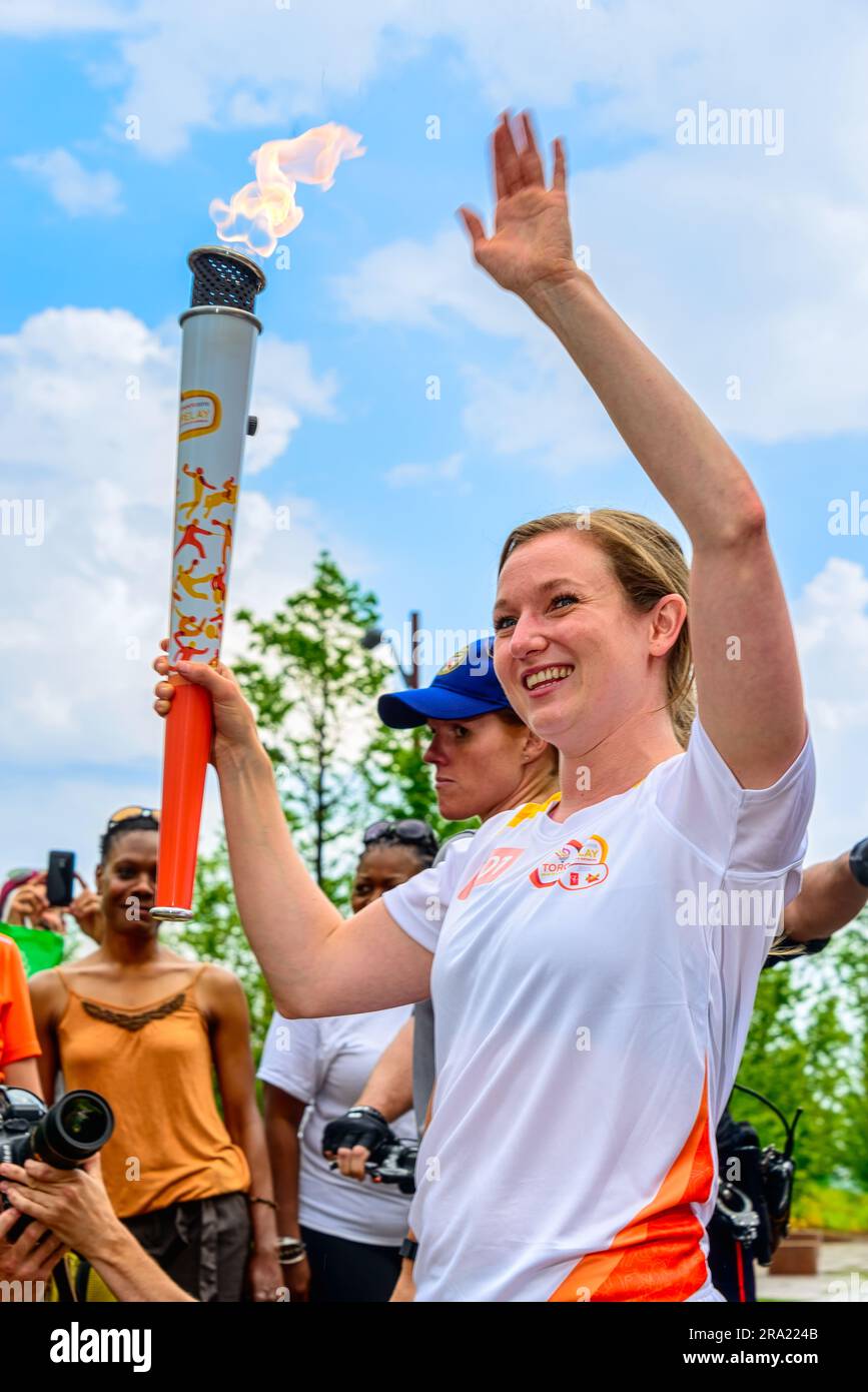 Olympic gold medallist Rosie MacLennan. Torch Relay Event in the ... Olympic gold medallist Rosie MacLennan. Torch Relay Event in the ...