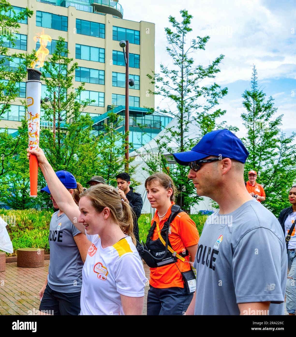 Olympic gold medallist Rosie MacLennan. Torch Relay Event in the ...