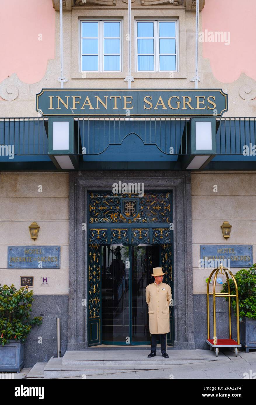 A doorman outside The Infante Sagres Hotel in Porto, Portugal, 2023 ...