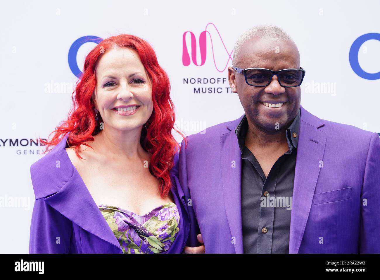 Carrie and David Grant attending the Nordoff Robbins O2 Silver Clef ...
