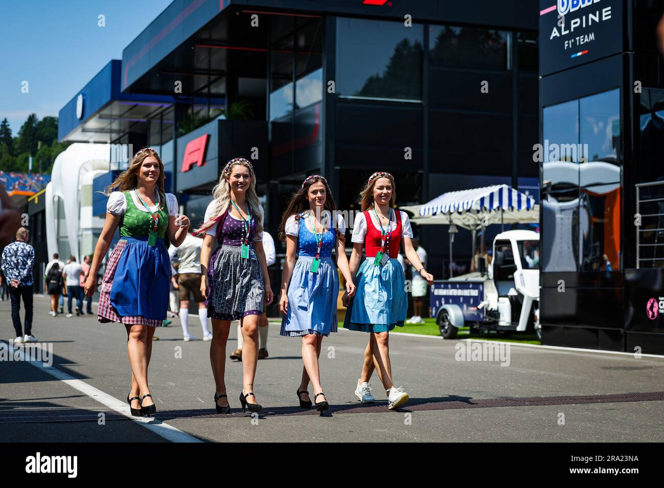 Spielberg, Autriche. 30th June, 2023. Austrian women in the paddock ...