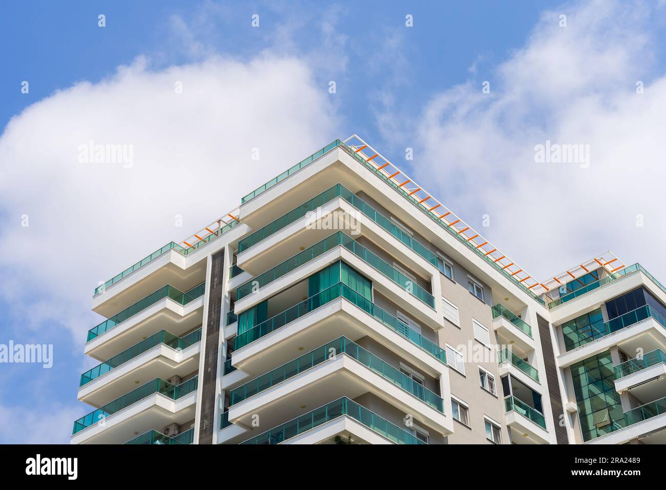 Modern apartment building. Residential Properties. Luxurious apartments ...