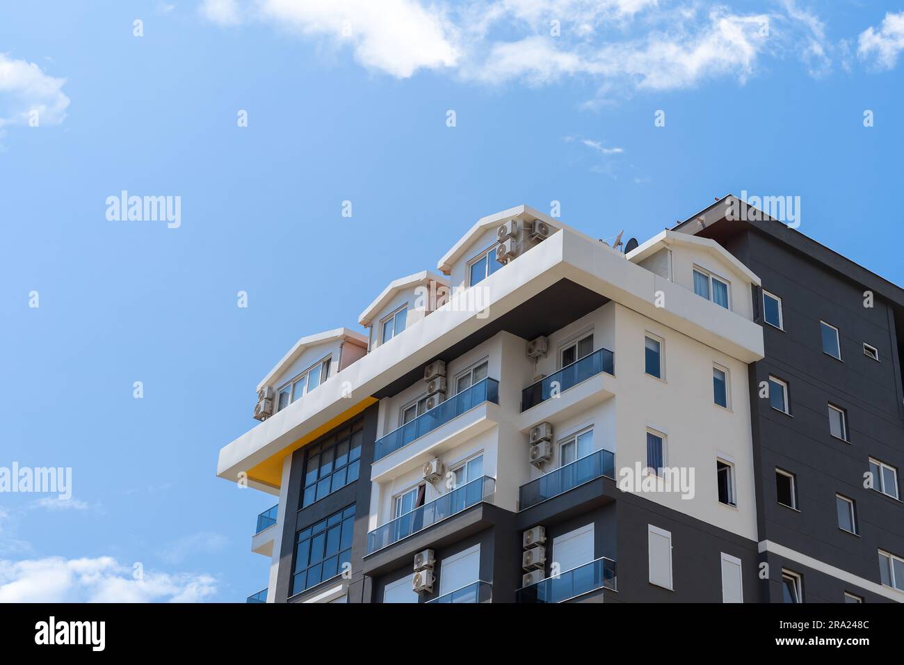 Modern apartment building. Residential Properties. Luxurious apartments ...