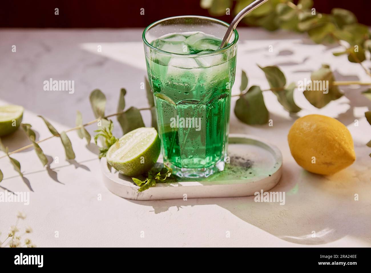 Tarragon healthy detox citrus green sparkling mocktail. Appletini ...