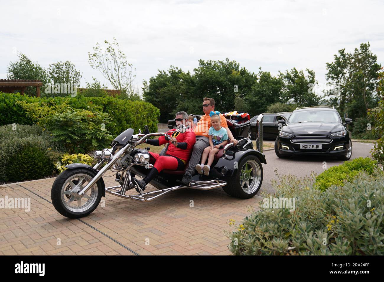 Terence Cox-Lee (back, centre), the father of Noah Cox-lee, with his ...