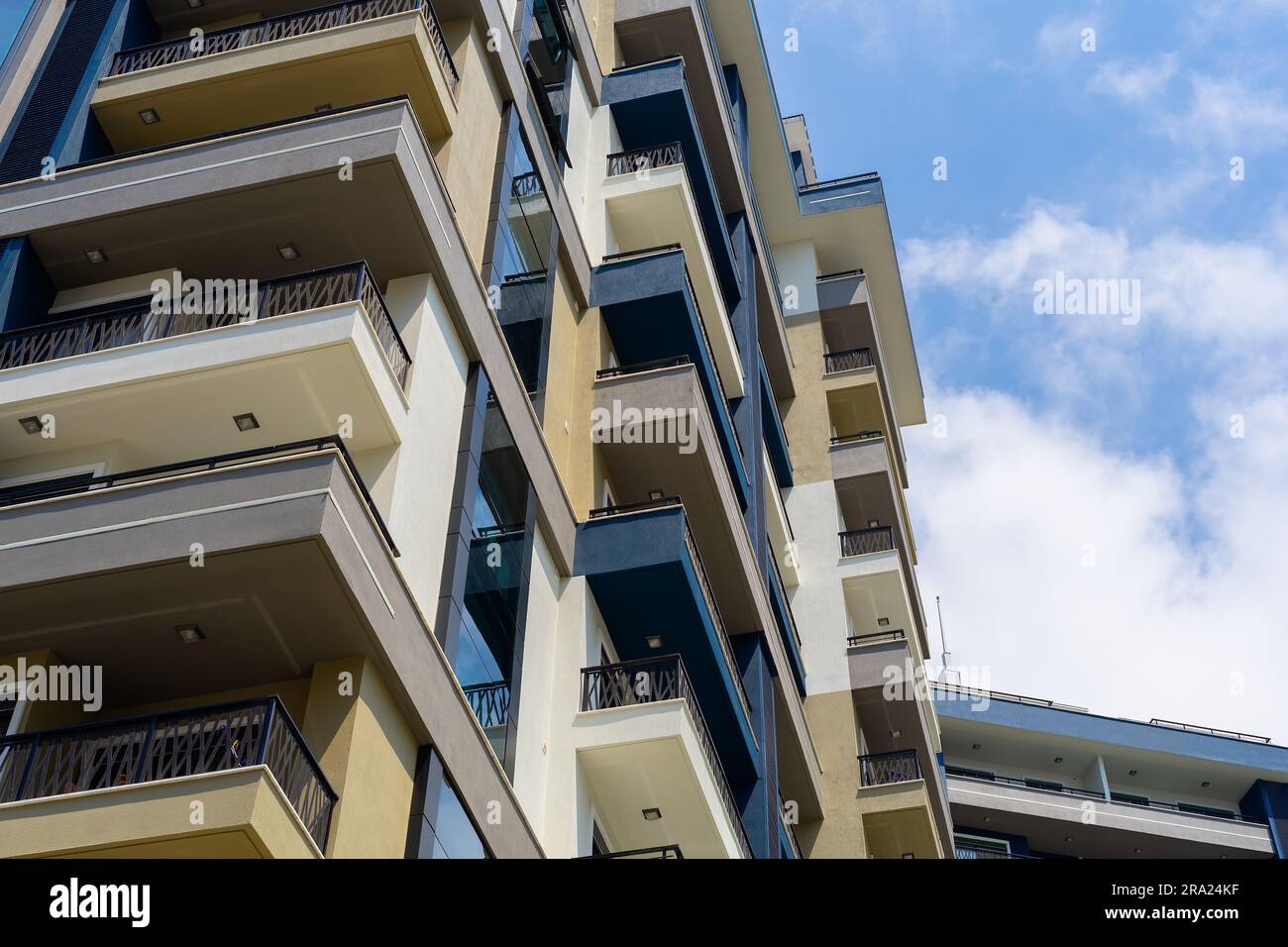 Modern residential building. Residential Properties. Urban geometry ...