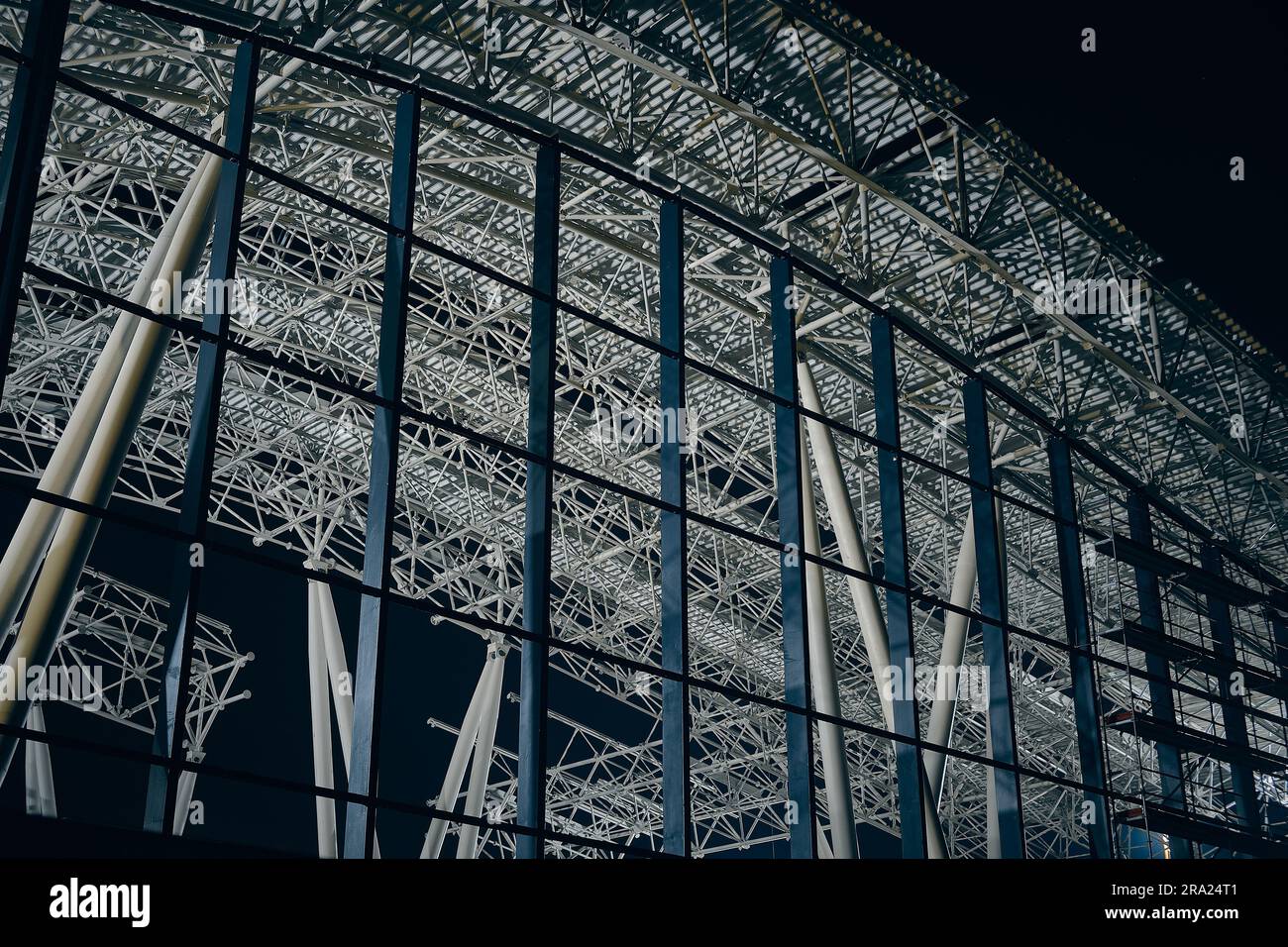 Facade of railway terminal under construction Stock Photo - Alamy