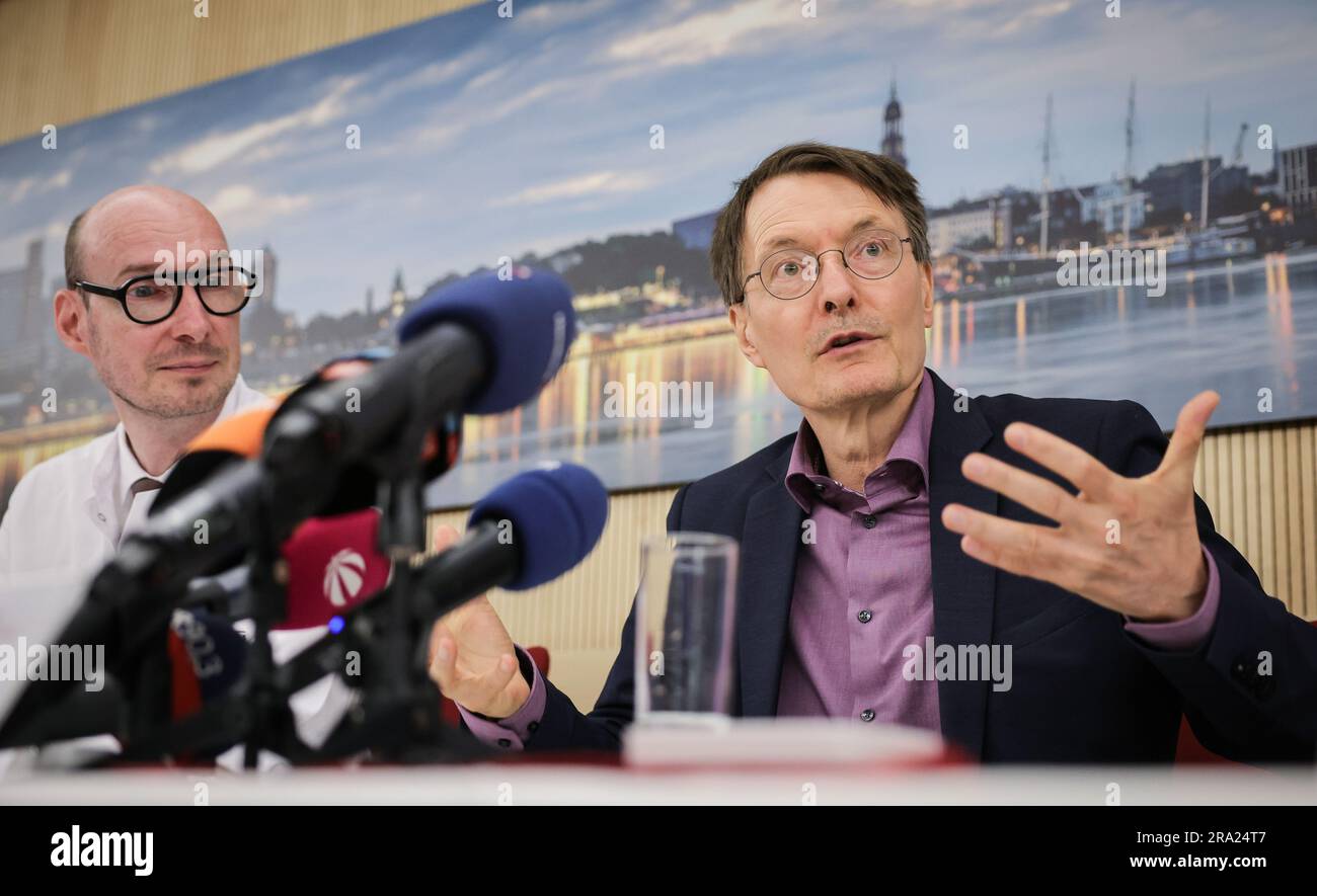 Hamburg, Germany. 30th June, 2023. Karl Lauterbach (SPD, r), Federal ...