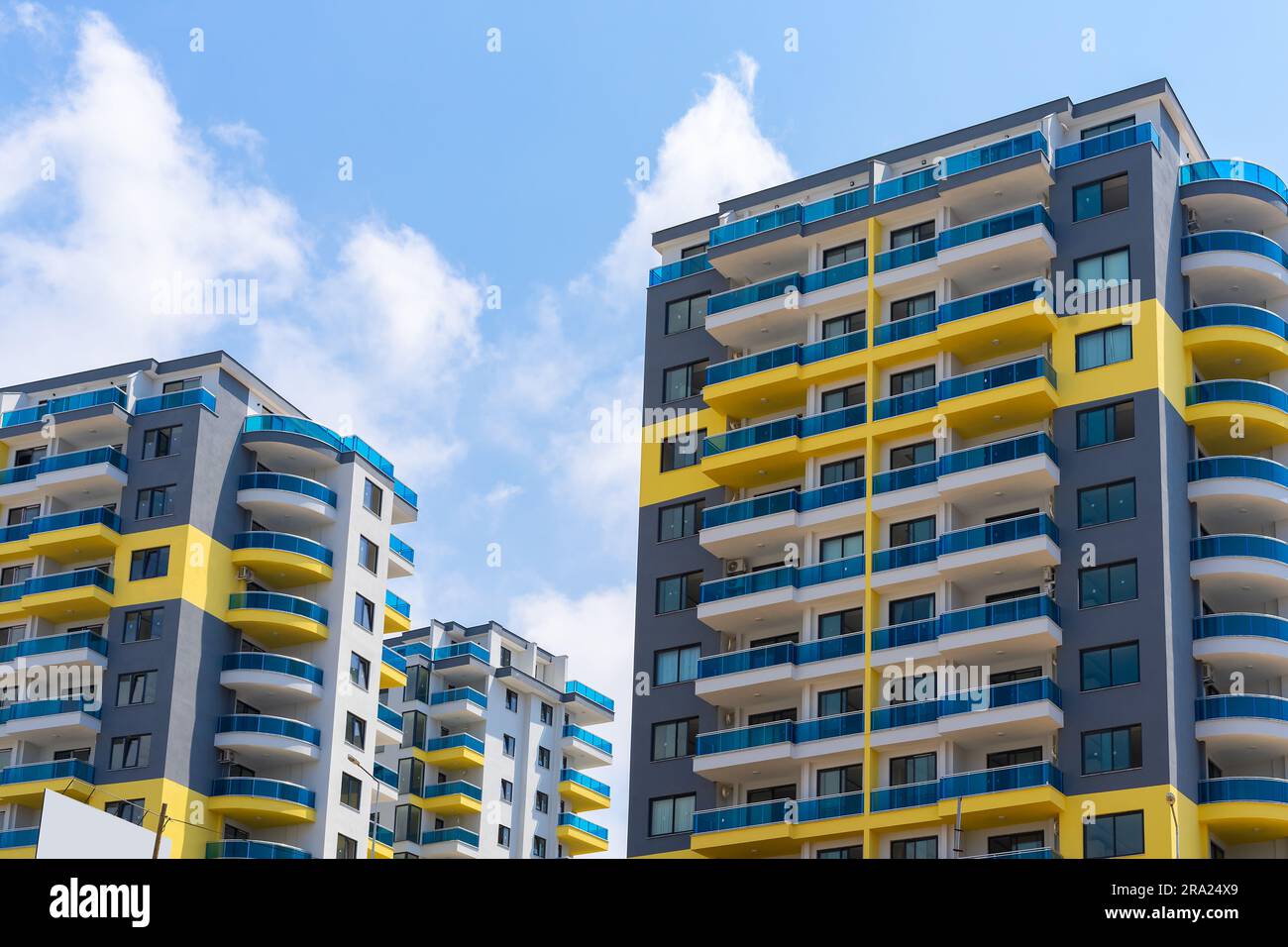 New modern multi-apartment high-rise buildings. Residential district ...