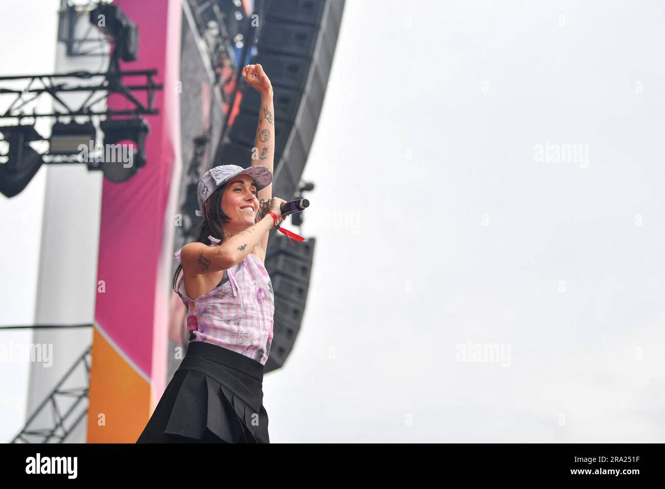 Paris, France. 29th June, 2023. Agar Agar performs during the Fnac Live ...