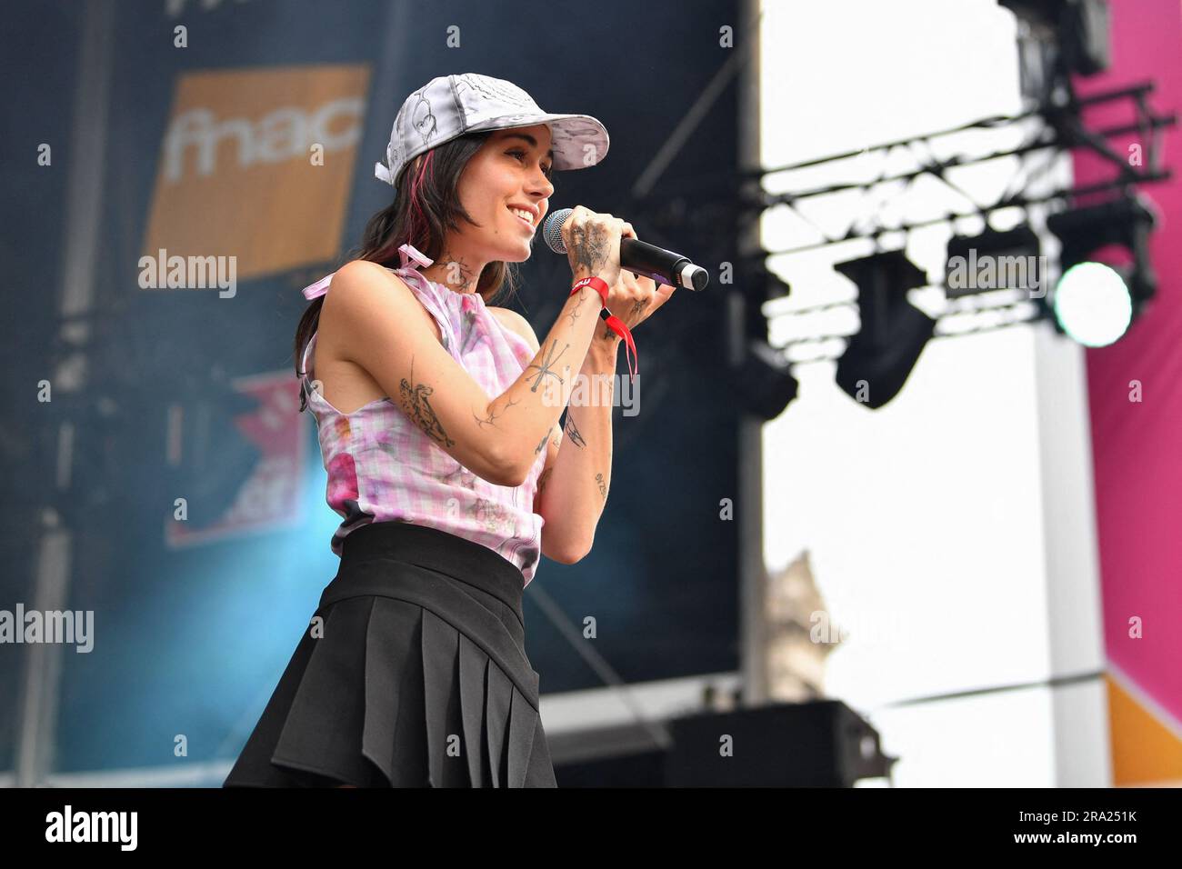 Paris, France. 29th June, 2023. Agar Agar performs during the Fnac Live ...