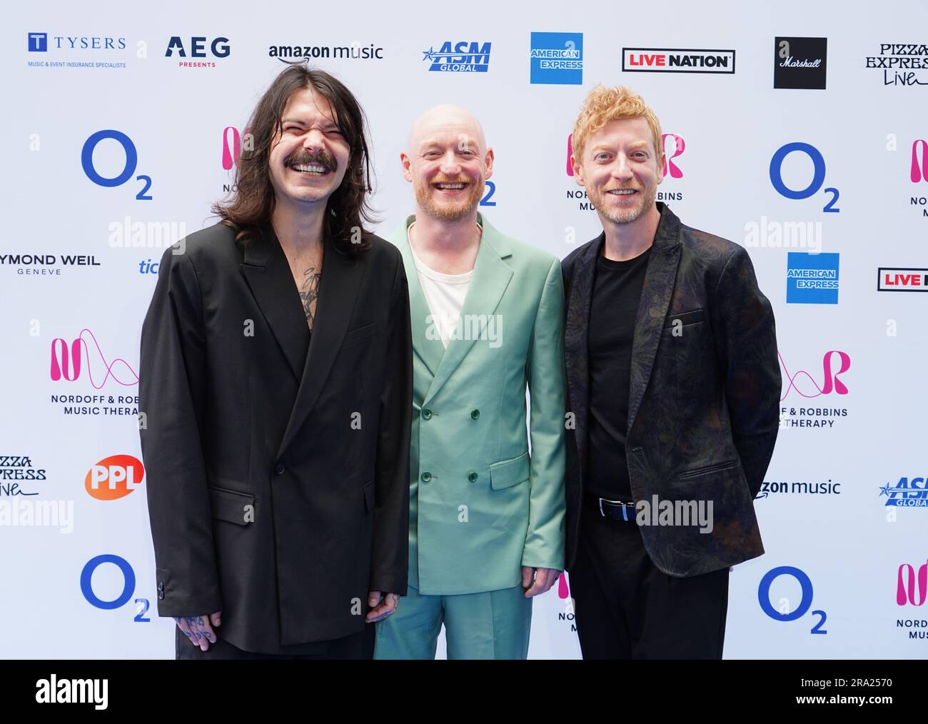 (left to right) Simon Neil, Ben Johnston and James Johnston of Biffy ...