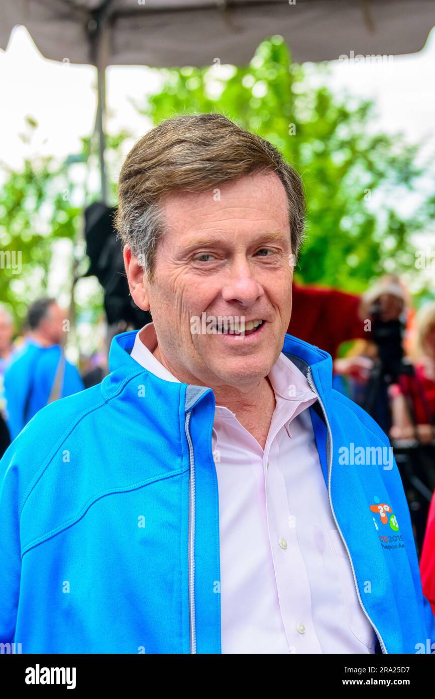 John Tory, Mayor of Toronto City. Torch Relay Event. Pan American Games ...