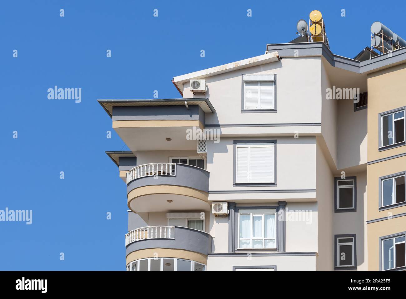 New residential building. architectural details. Modern building Stock ...