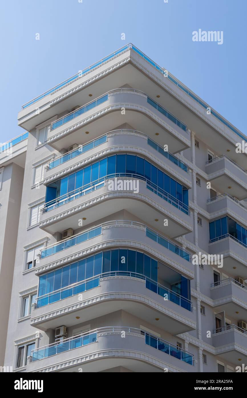 New residential building. architectural details. Modern building Stock ...