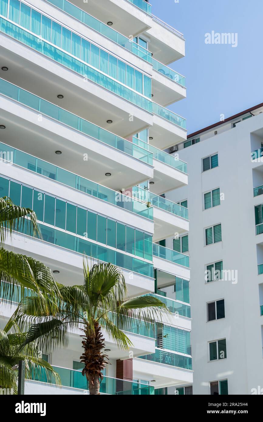 New residential building. architectural details. Modern building Stock ...