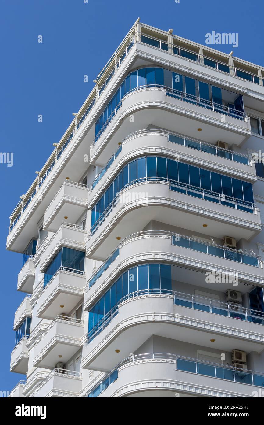 New residential building. architectural details. Modern building Stock ...