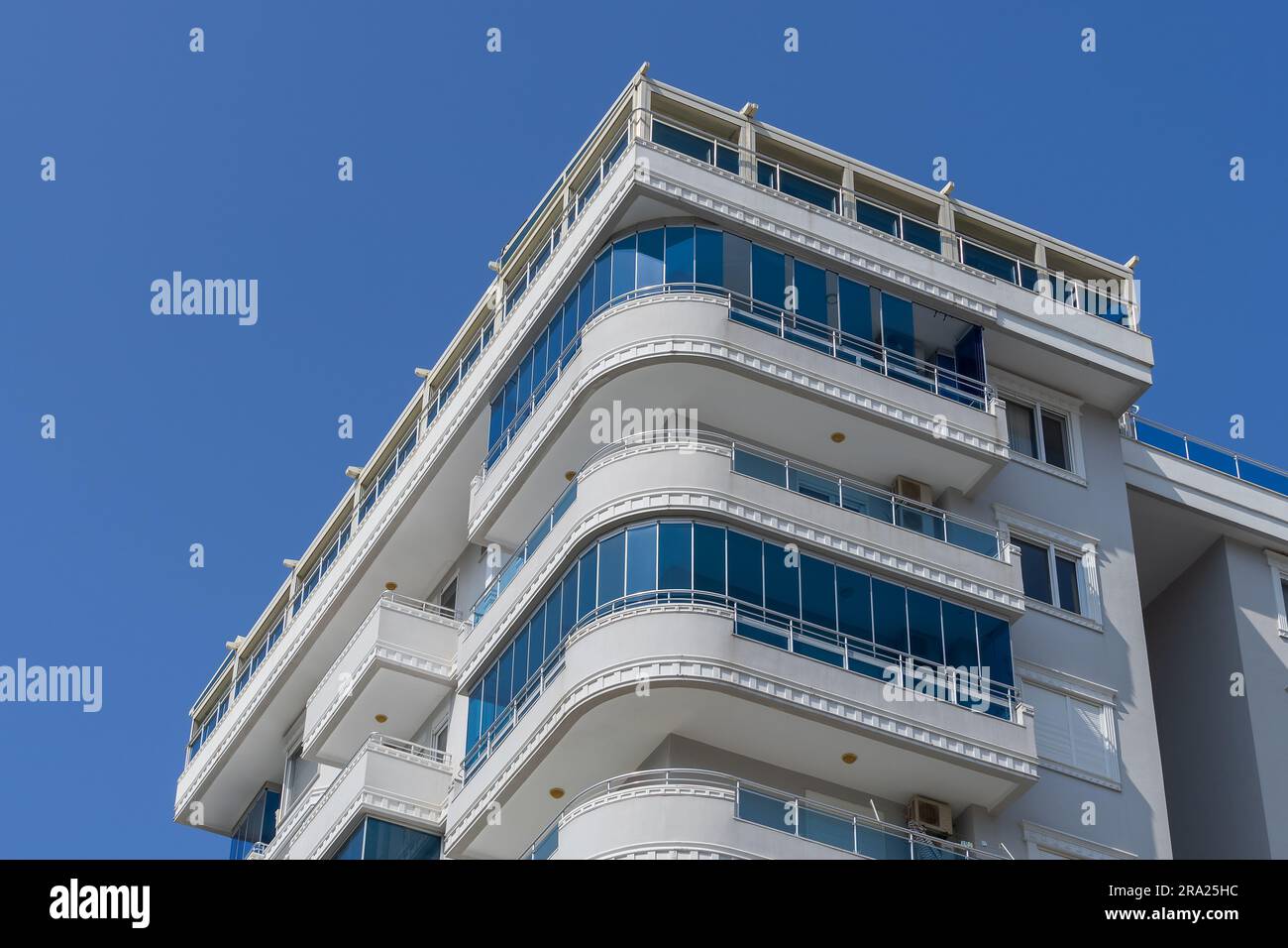 New residential building. architectural details. Modern building Stock ...