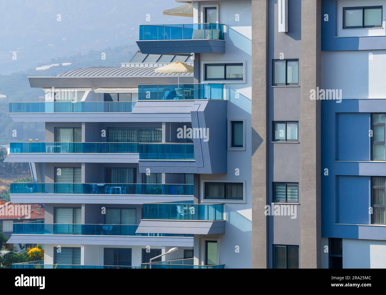 Newly built residential buildings. Modern apartments. Modern housing ...