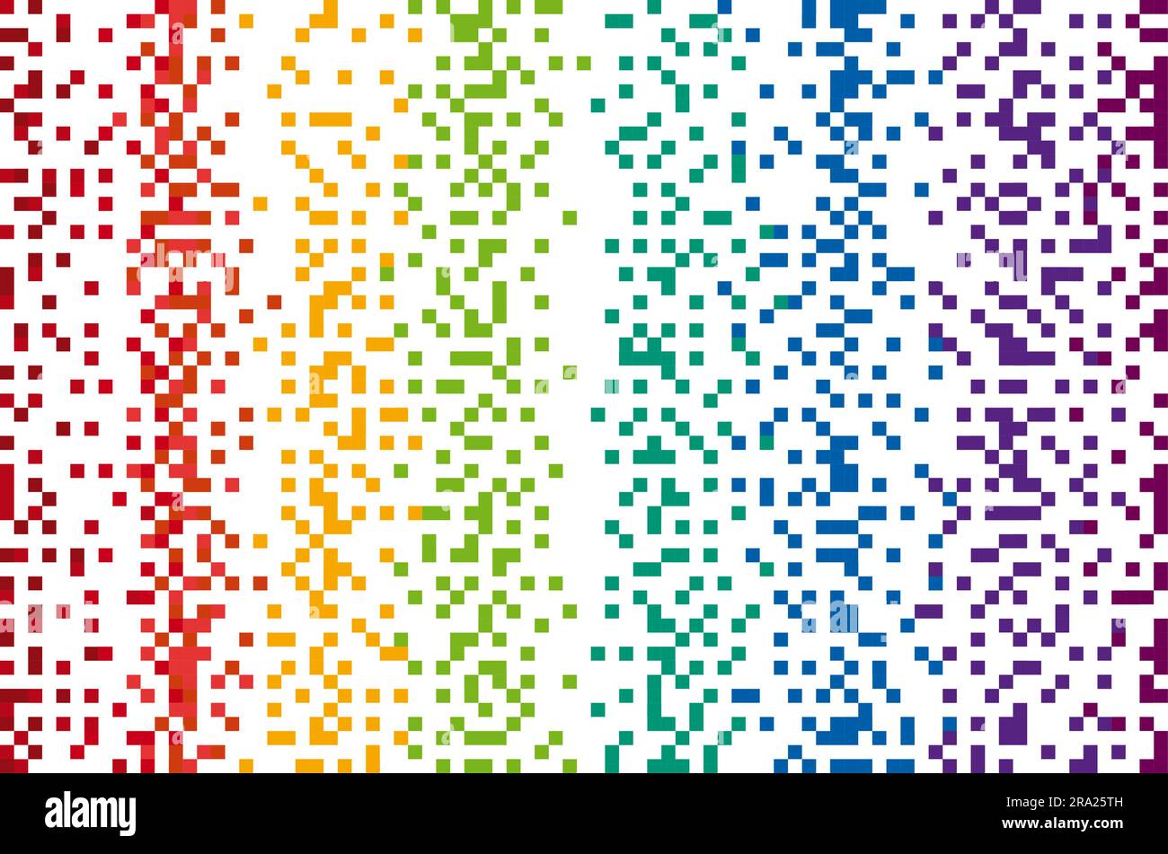 Pixel pattern. Abstract mosaic gradient design background. Rainbow ...
