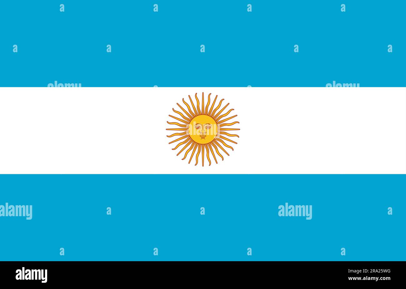 Vector image of the flag of Argentina in the official colors and ...