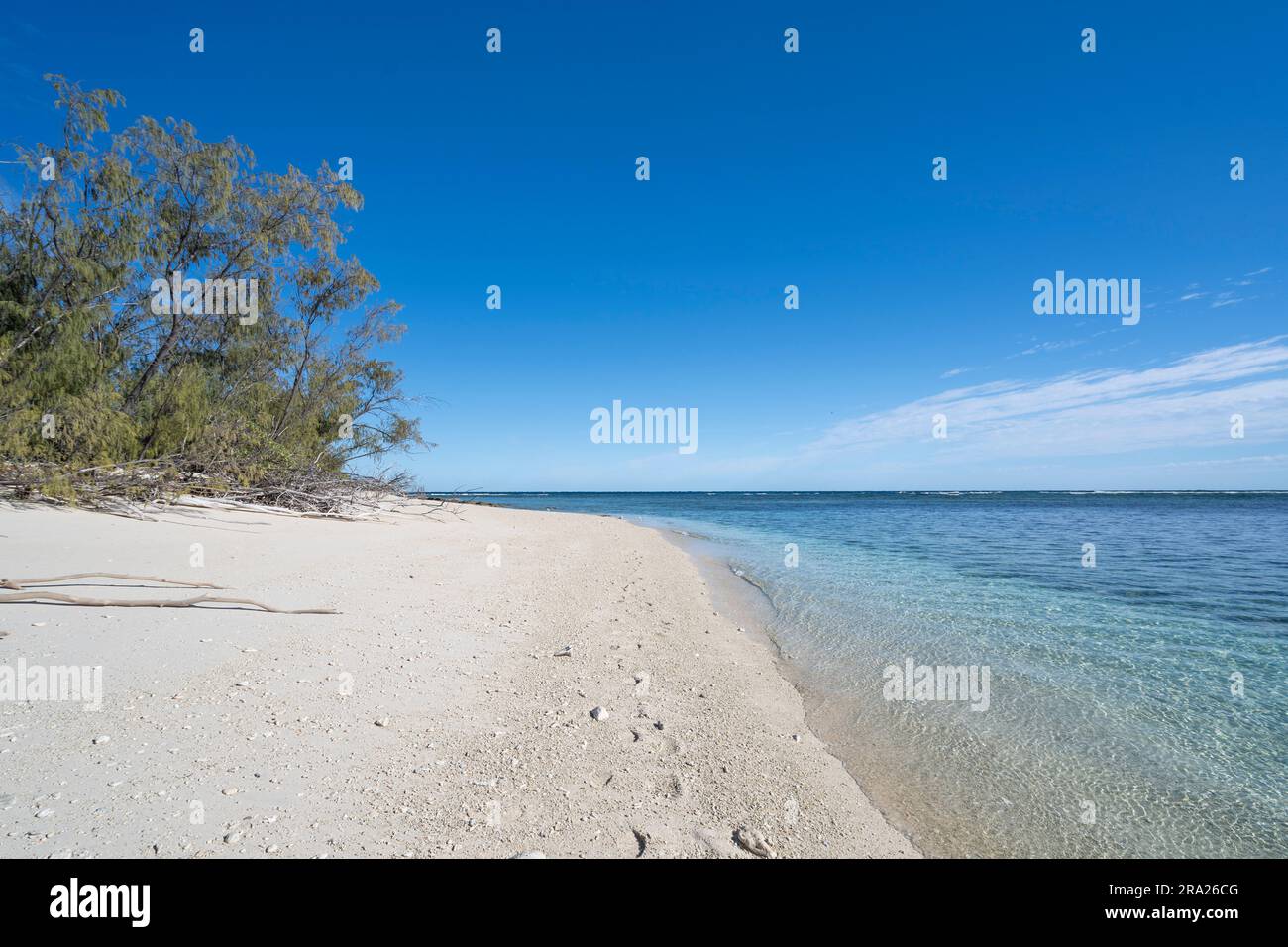 Coral lagoon surrounding Lady Elliot Island, Great Barrier Reef ...