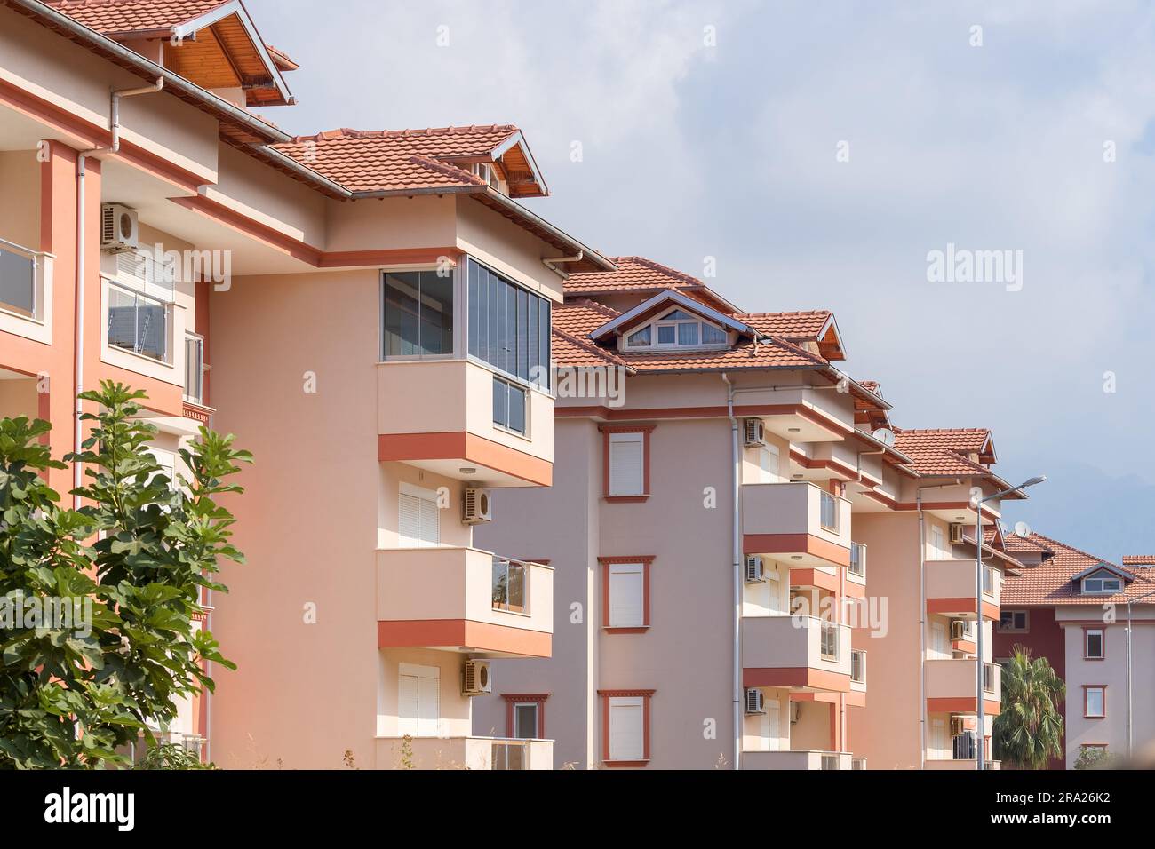 Residential area with apartment buildings. City real estate Stock Photo ...