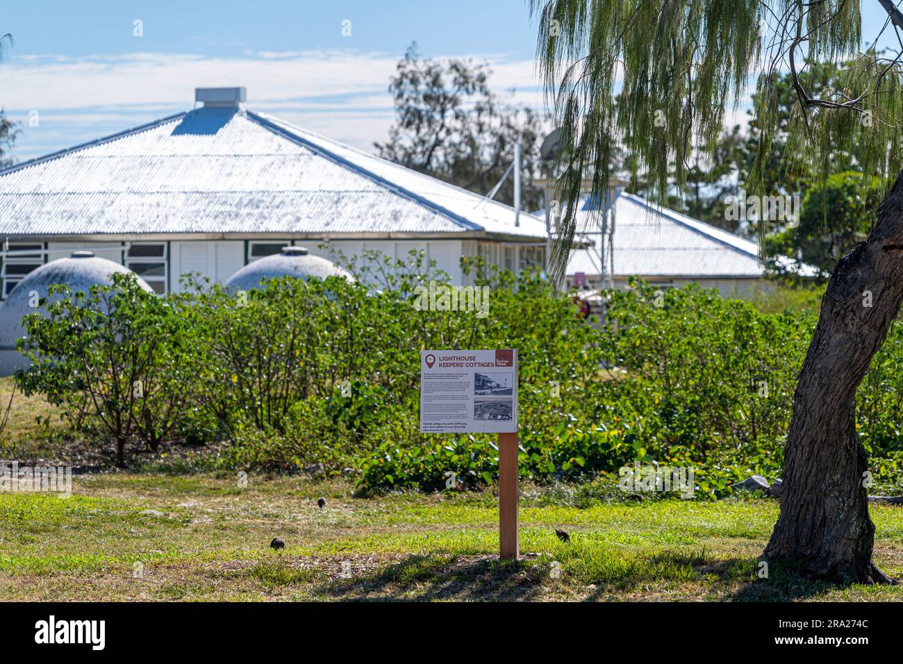 Lighthouse Keepers cottages, Lady Elliot Island, Great Barrier Reef ...