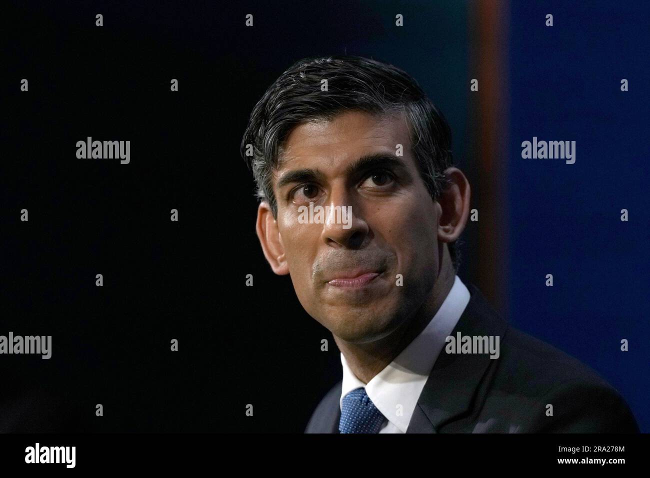 Prime Minister Rishi Sunak during a press conference in Downing Street ...