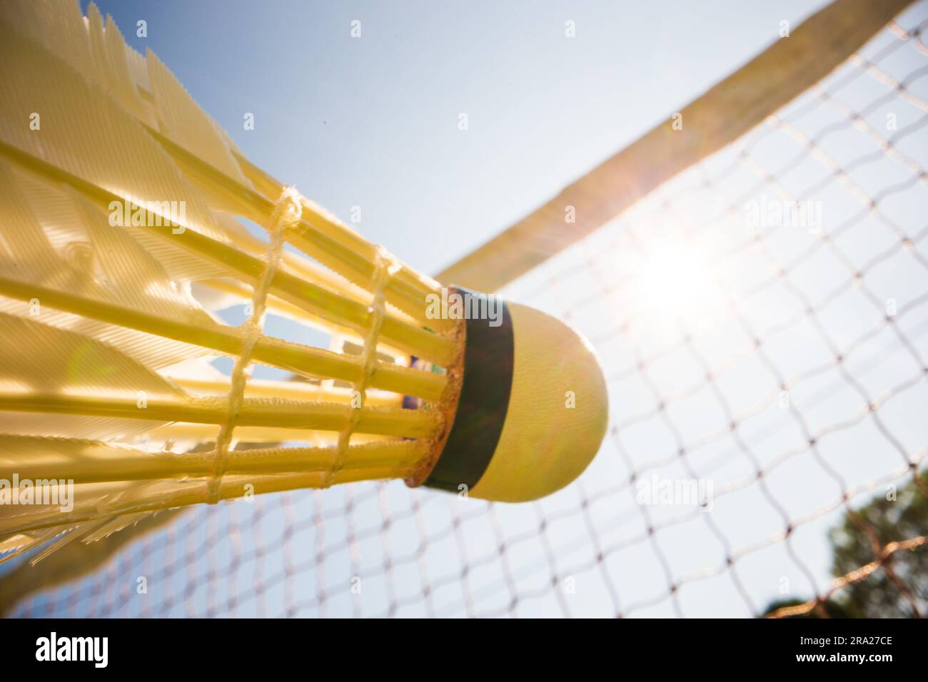 Shuttlecock for badminton close-up. Detailed texture and expressive ...