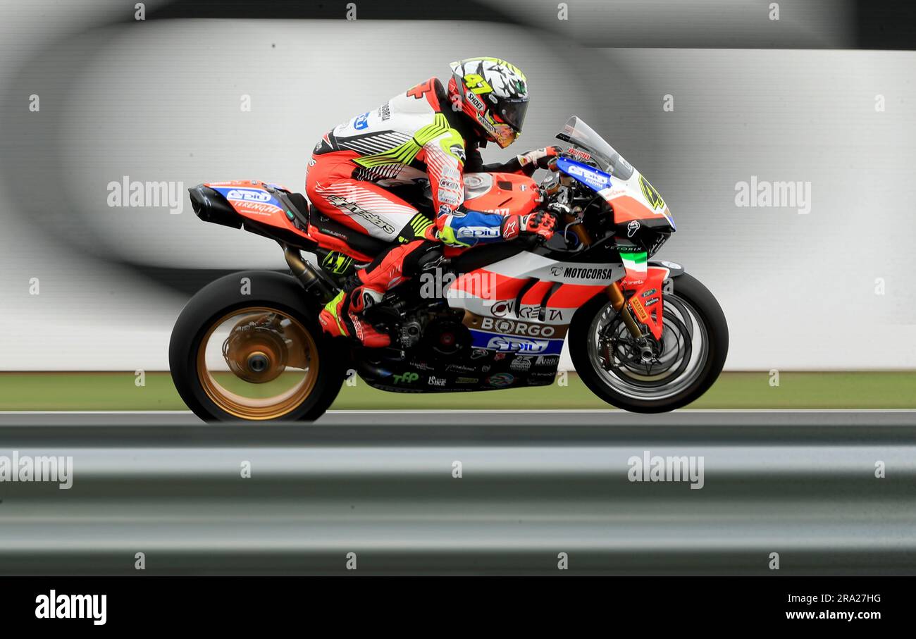 Motocorsa Racing rider Axel Bassani during practice one on day one of ...